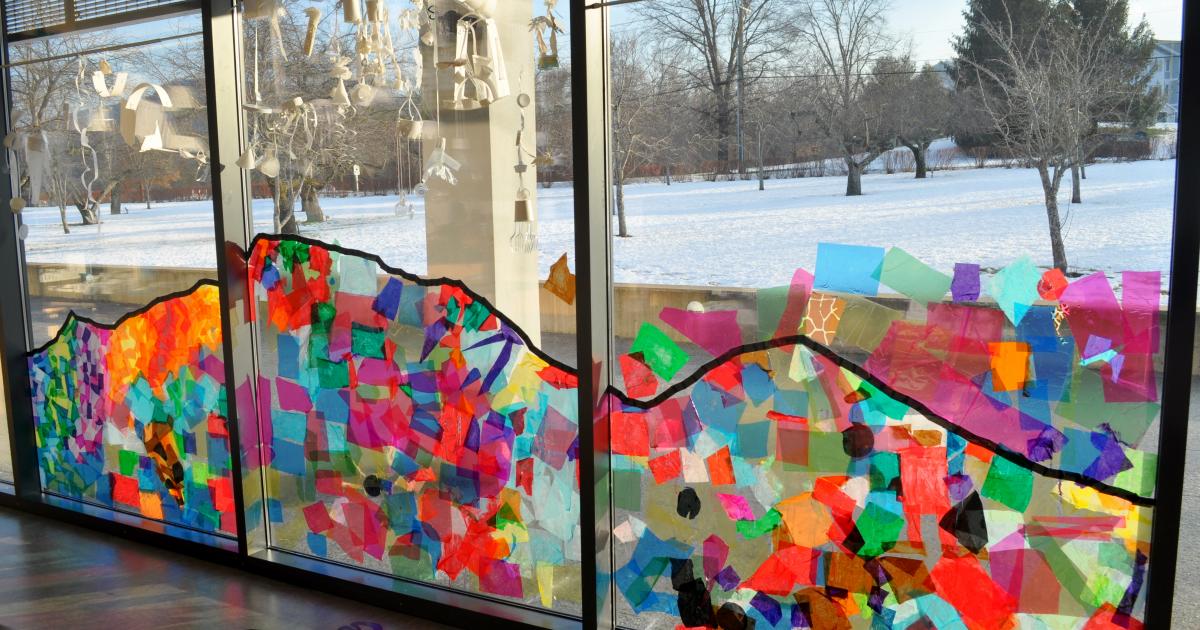 Collaborative Window Collage | Carle Museum