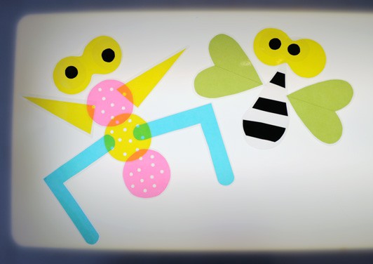 Bug Shapes on the Light Table | Carle Museum