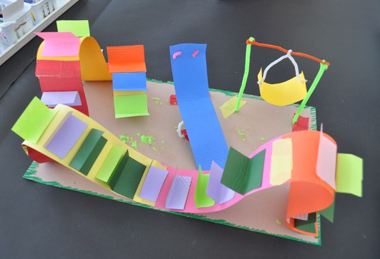 Paper Rollercoaster Sculptures | Carle Museum